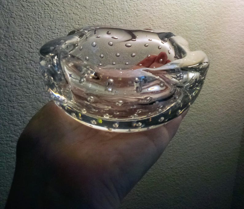 Daum Nancy France, Bubbled Ashtray or Empty Pocket, Circa 1930 - Etsy