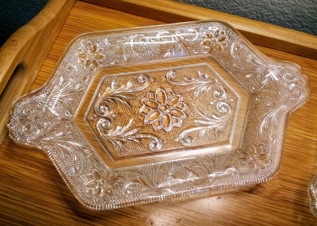 6 Piece Vintage Indiana Tiara Sandwich Clear Glass Party Serving Set - Etsy