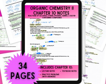 Chapter 8: Organic Chemistry II Notes, Orgo/ochem II Notes/study Guide ...