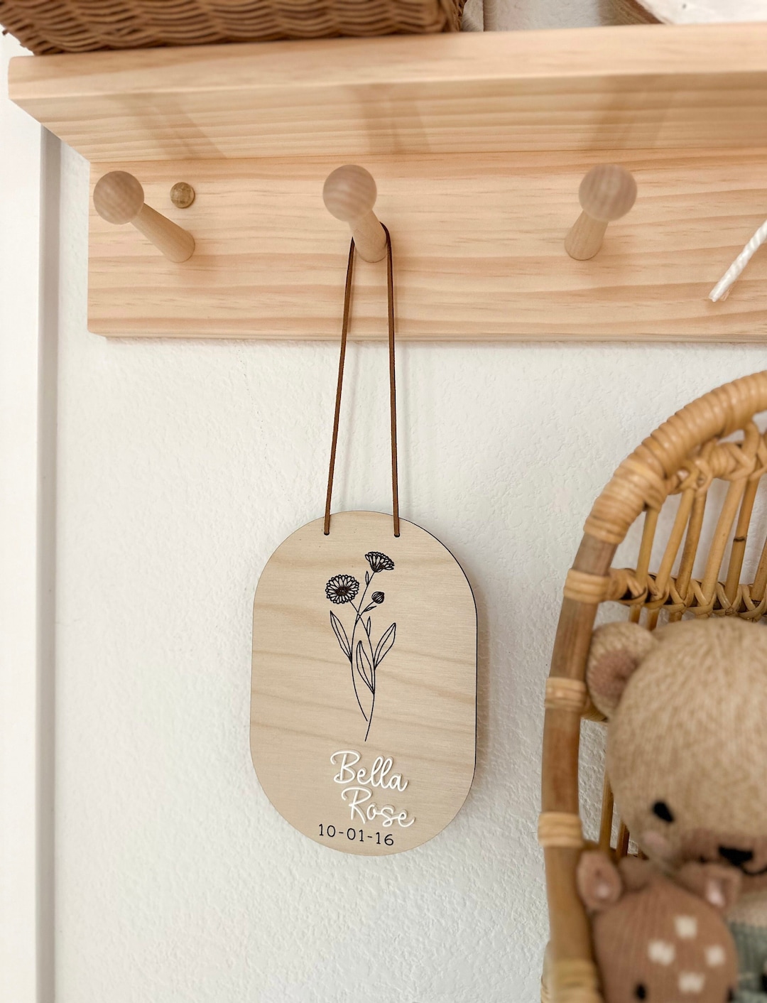 Personalized Birth Month Flower, Keepsakes and Memories, Wooden Birth ...