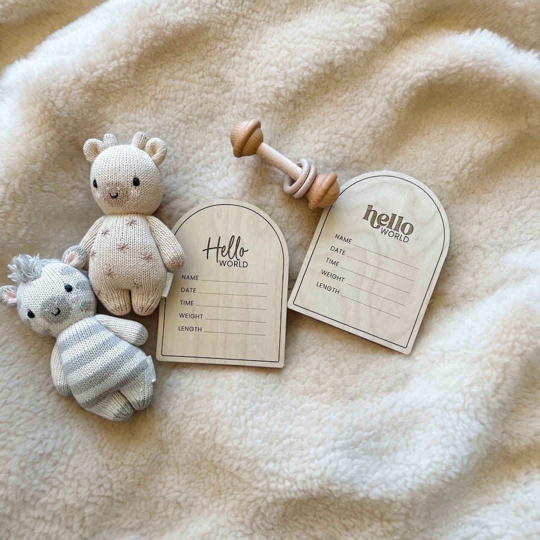Personalized Baby Birth Stats Board, Hello World Im Here, Birth ...