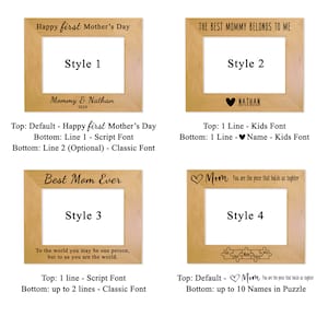 Mothers Day Gift for Mom Photo Frame, Mothers Day Picture Frame Wall ...