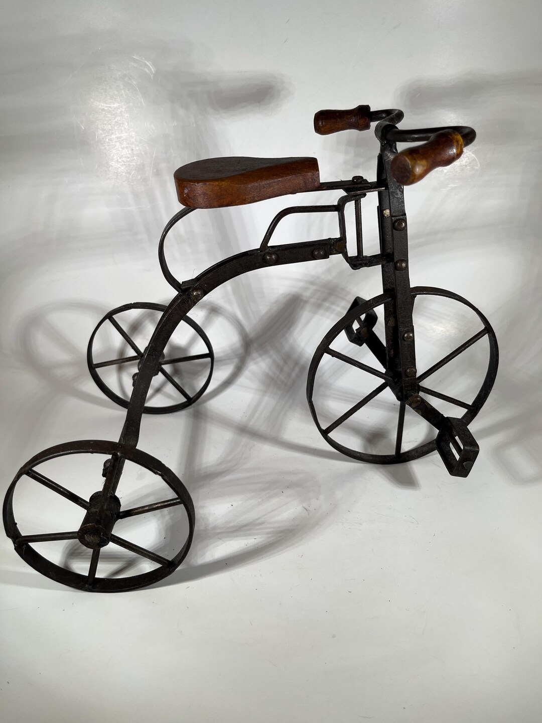 Vintage Metal Iron & Wood Decorative Tricycle - Rustic Home Decor - Etsy