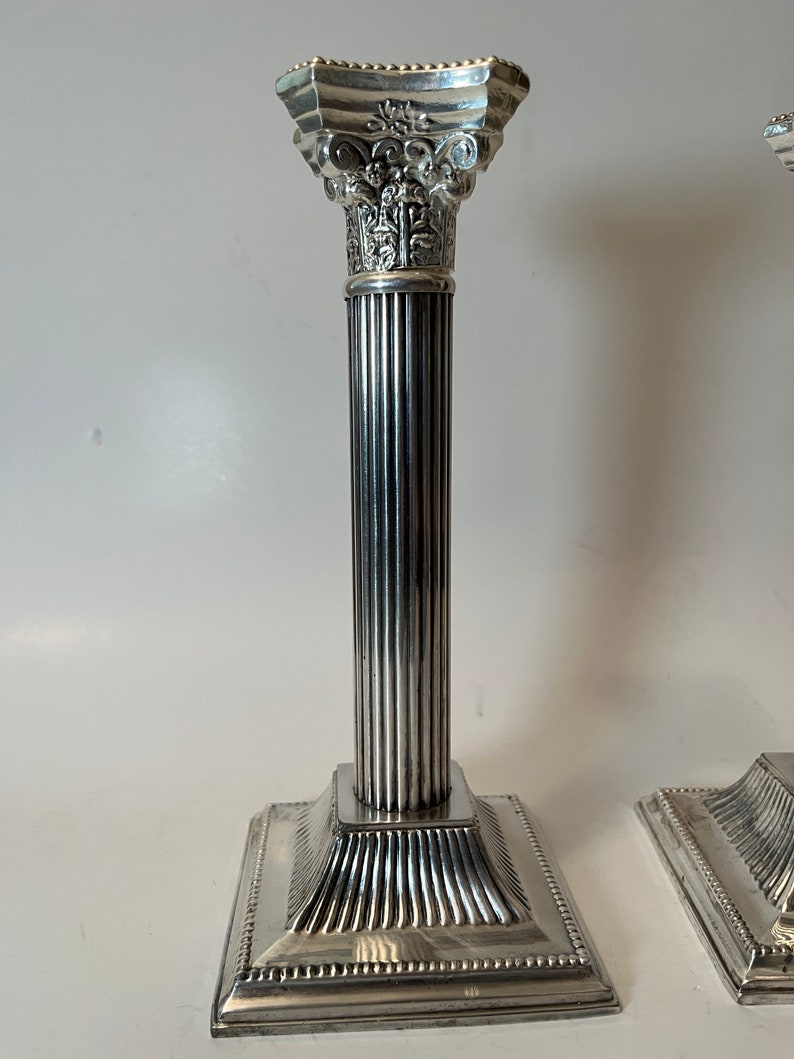 Vintage Roman Column Candlesticks Vintage Tall Candlestick, Metal ...