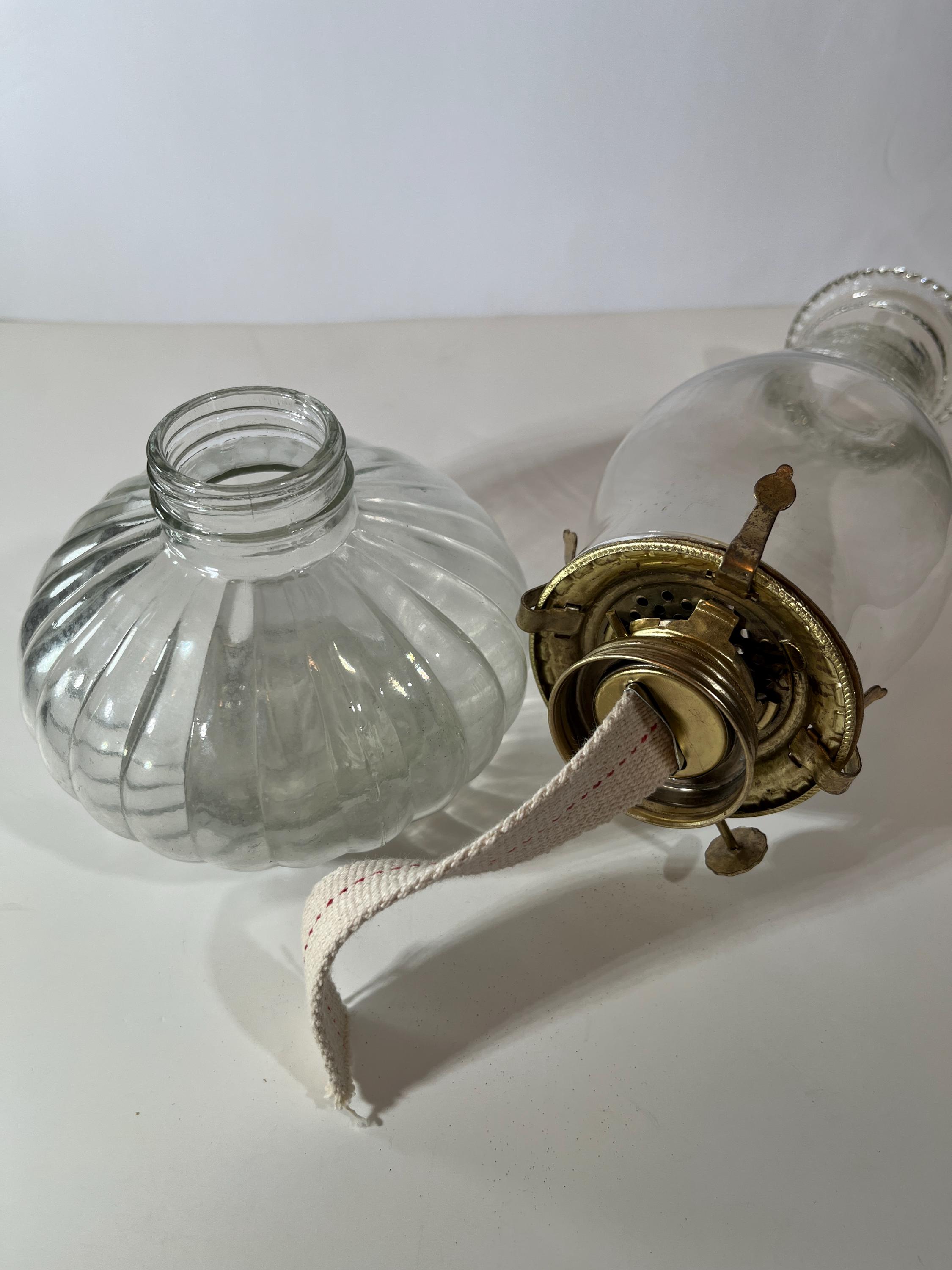 Vintage Lamplight Farms Oil Lamp – Golden Globe Ribbed Glass - Etsy