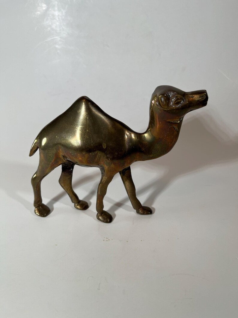 Vintage Solid Brass Camel Statue 6 X 5 - Etsy