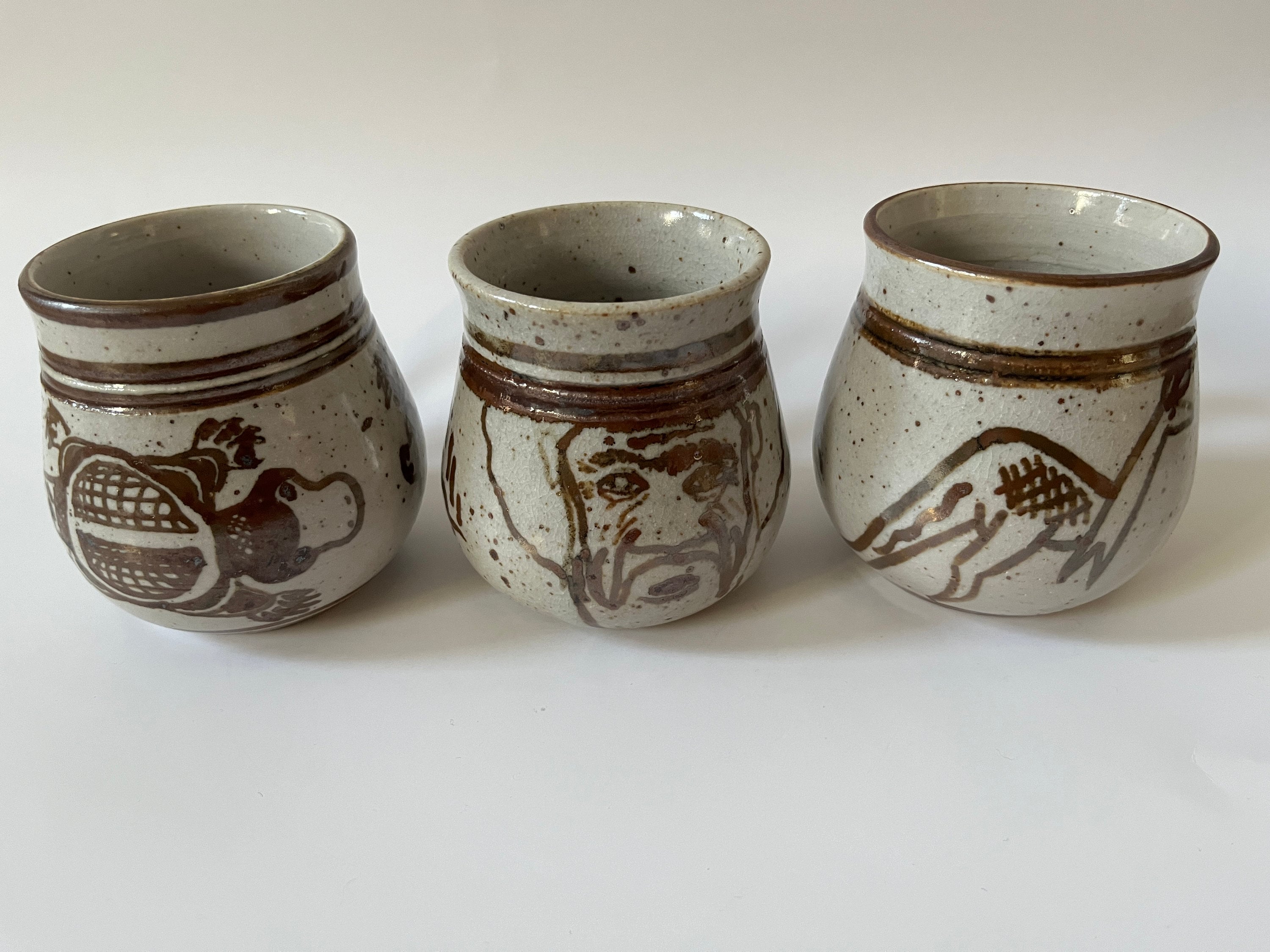 Vintage Barambah Pottery From Cherbourg Australia Set of Three Small ...