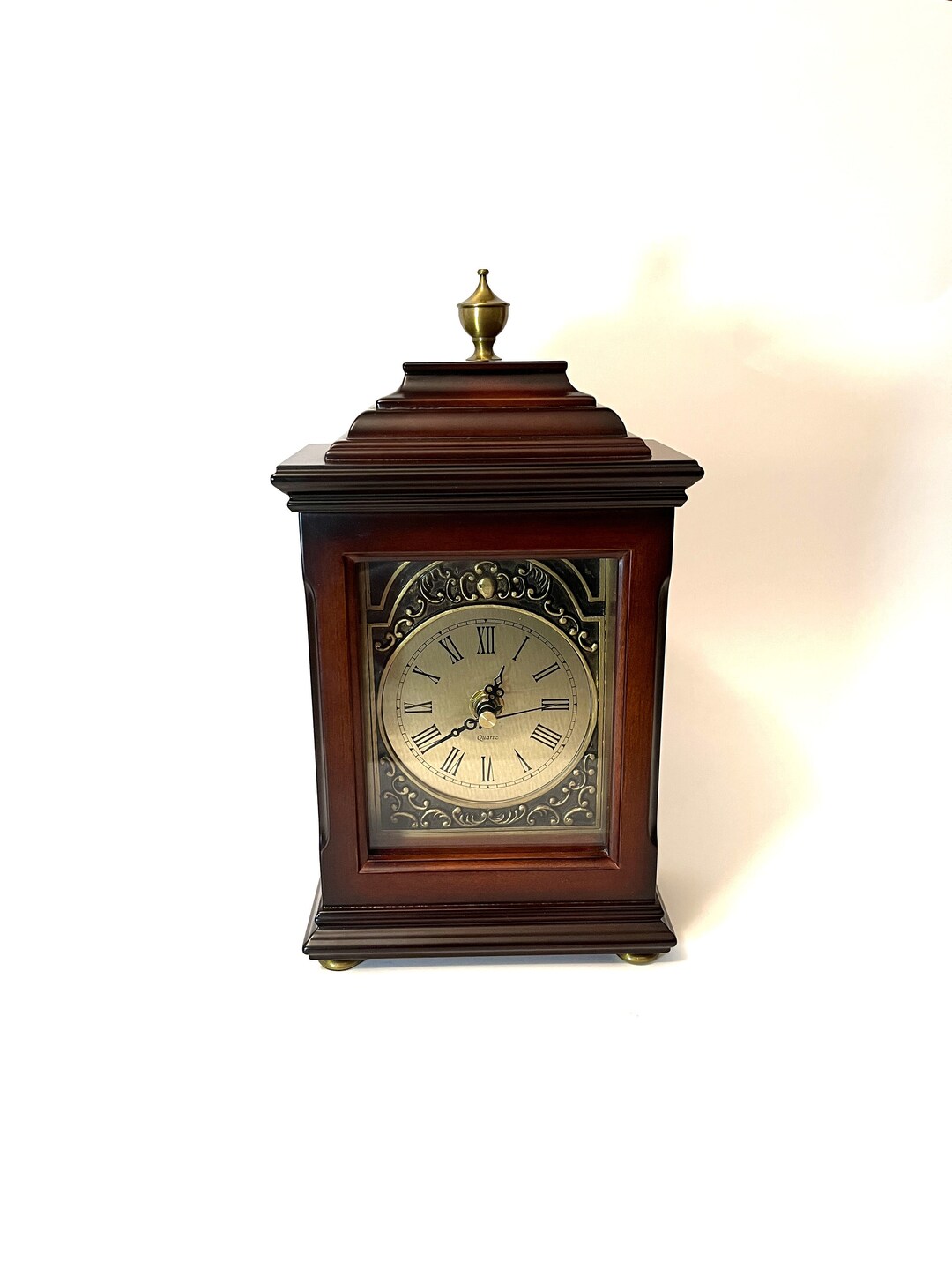 Vintage Bombay Company Cherry Wood Mantle/shelf Quartz Clock 10 - Etsy