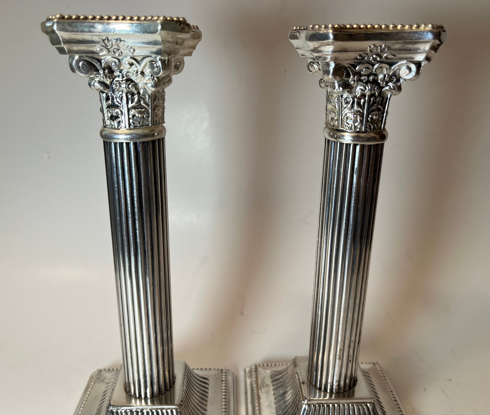 Vintage Roman Column Candlesticks Vintage Tall Candlestick, Metal ...