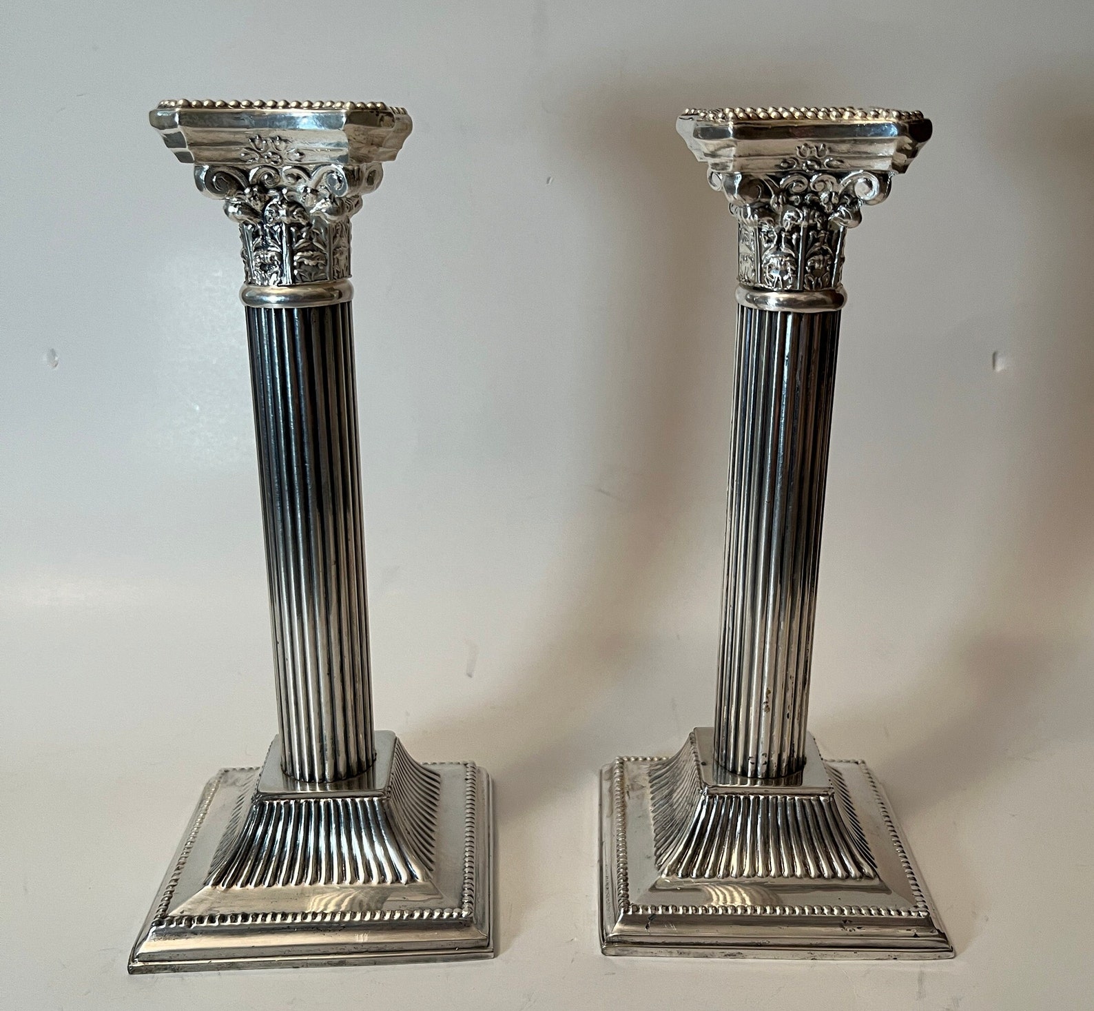 Vintage Roman Column Candlesticks Vintage Tall Candlestick, Metal ...