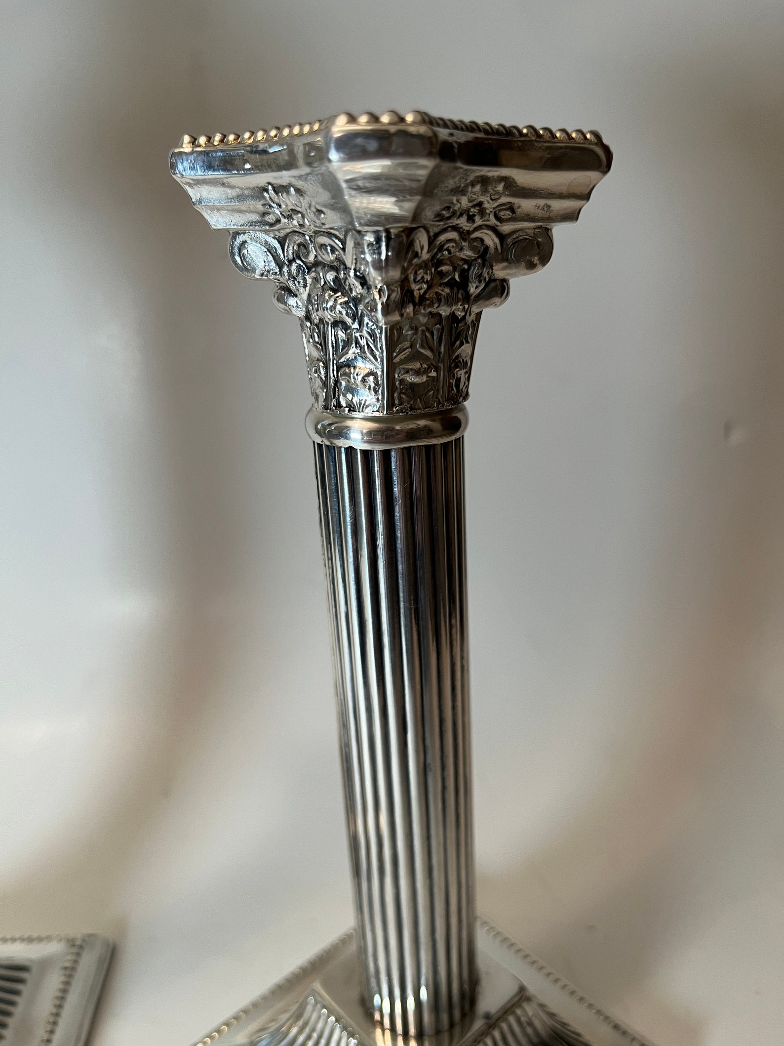 Vintage Roman Column Candlesticks Vintage Tall Candlestick, Metal ...