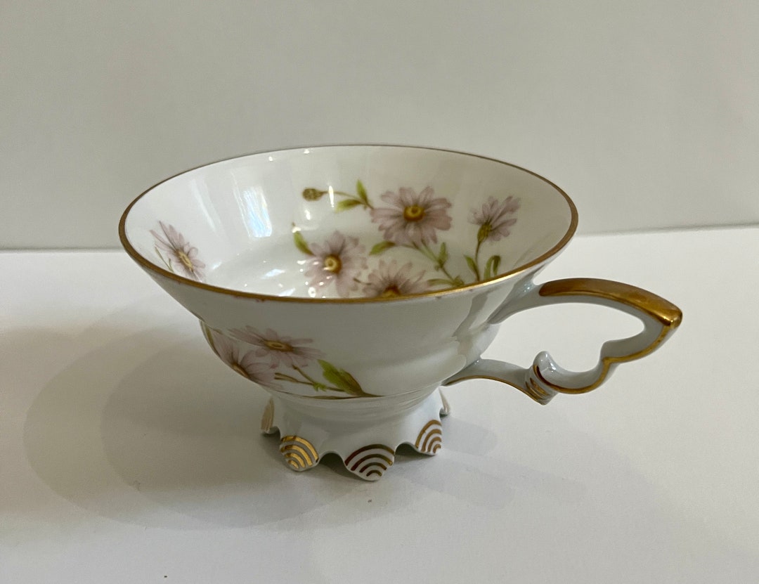 Vintage Rare Mitterteich Bavaria "daisy Bell" Footed Teacup Pink ...
