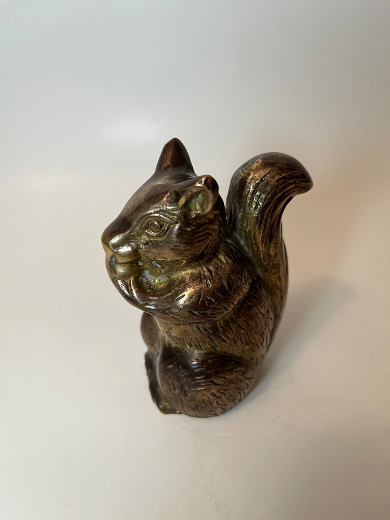 Vintage Solid Brass Small Squirrel - Etsy