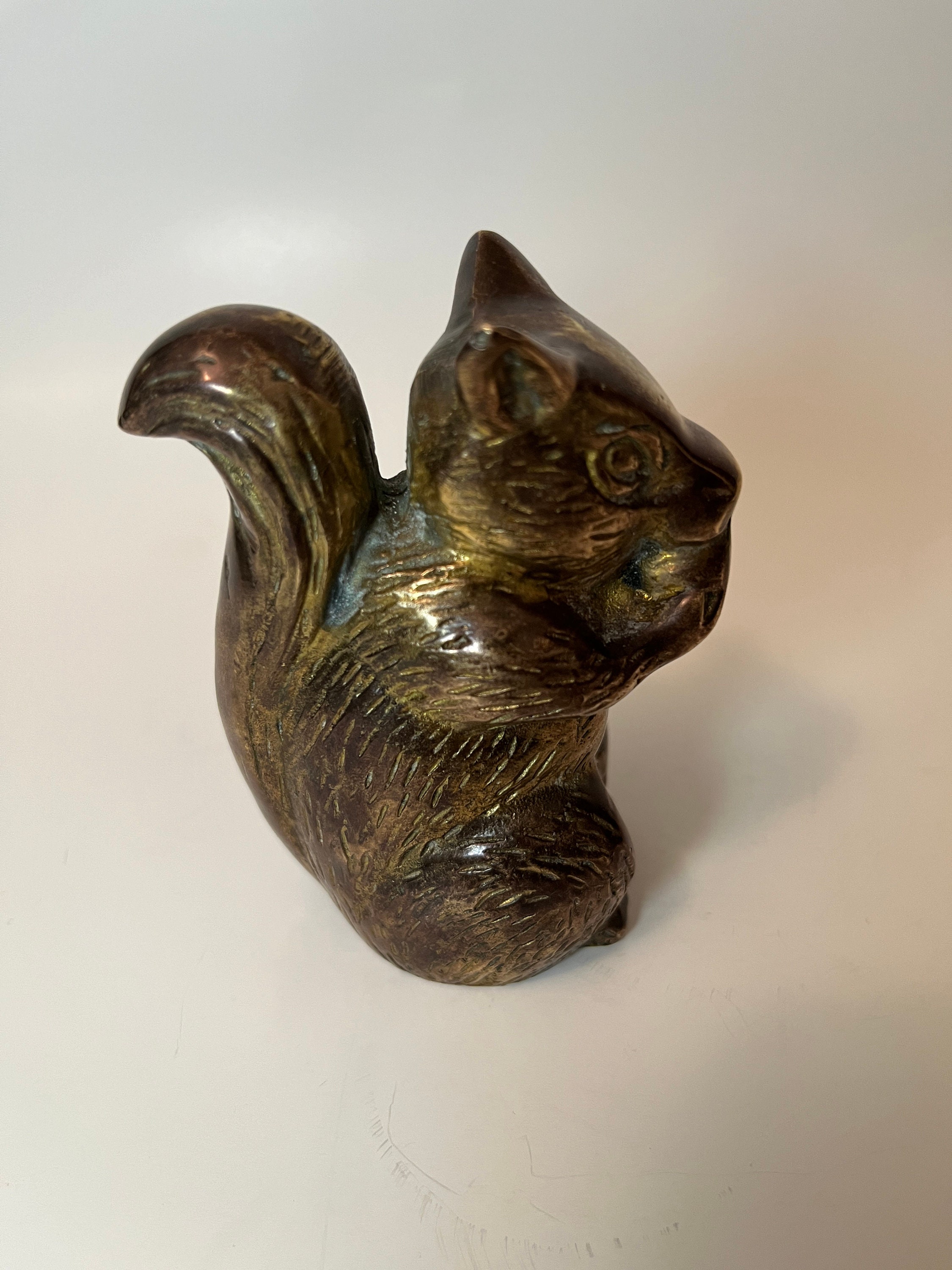 Vintage Solid Brass Small Squirrel - Etsy