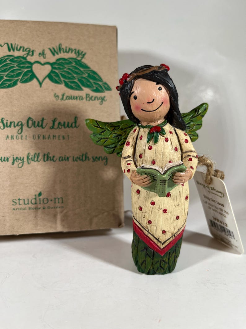 Wings of Whimsy Collection - Sing Out Loud - Angel Ornament - by Laura ...