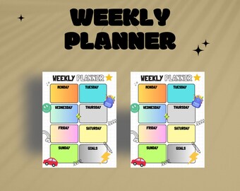 Printable Weekly Calendar // Digital Download // Weekly Planner // - Etsy