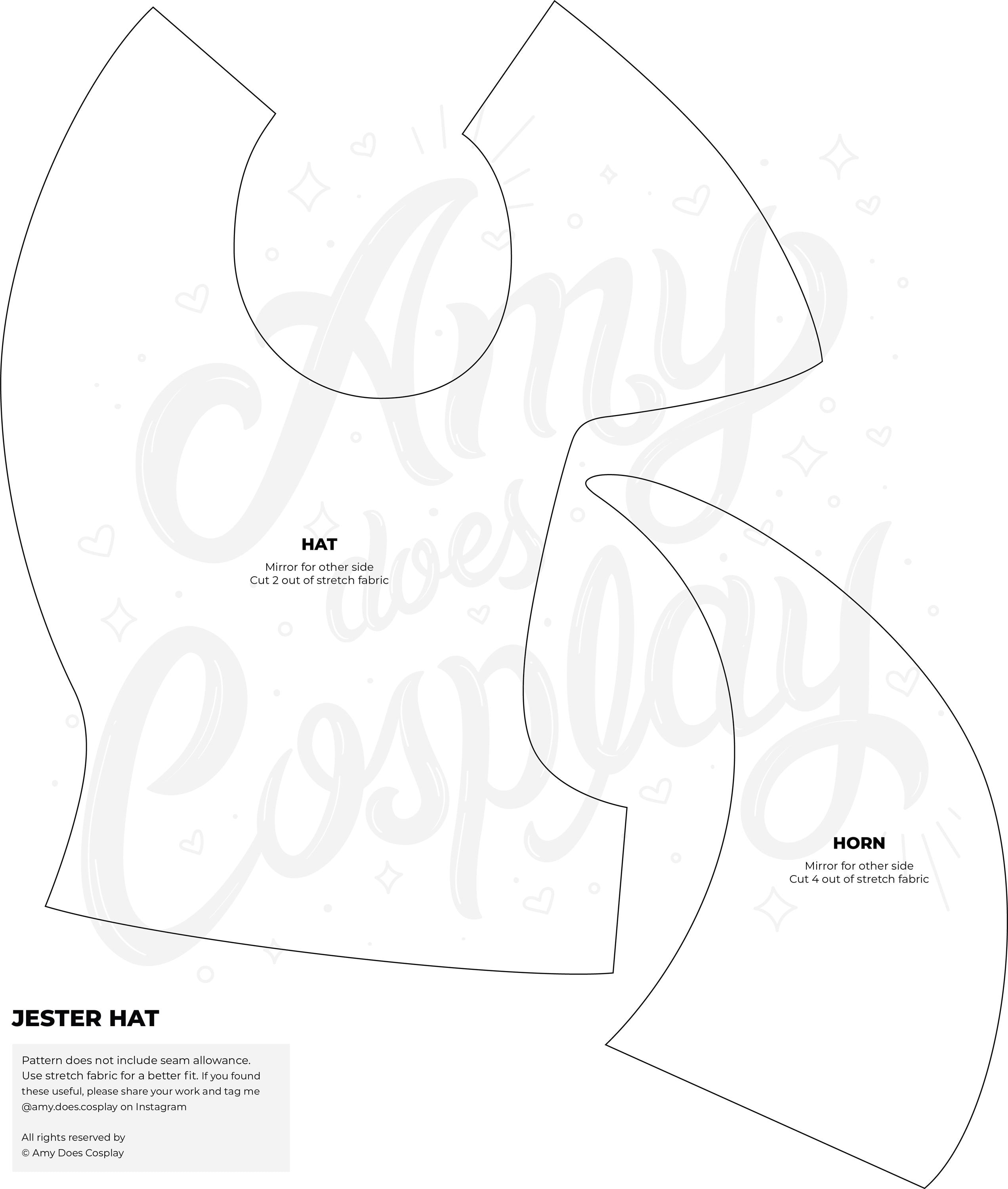 Jester Hat Sewing Pattern - Etsy