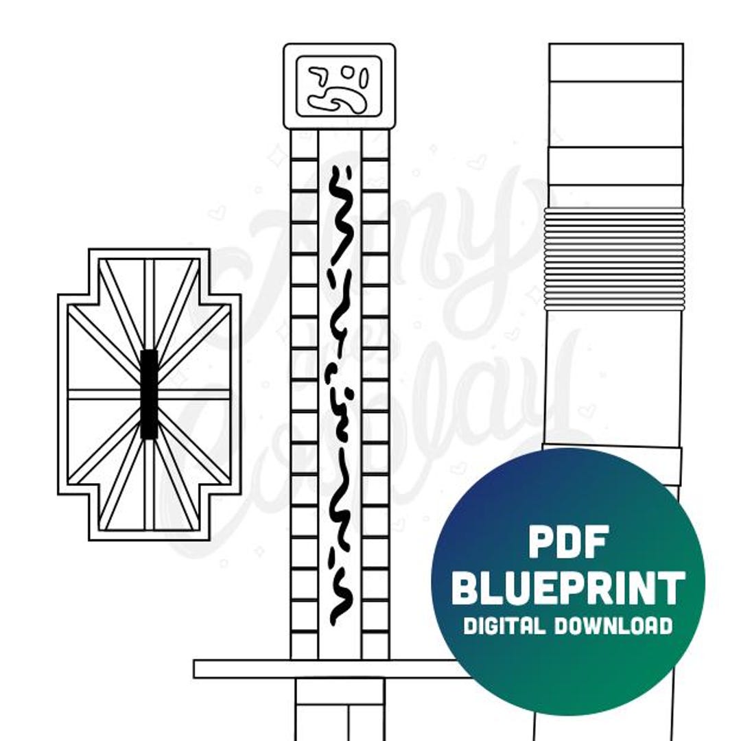 Akame Sword Cosplay Prop 2D Blueprint - Etsy
