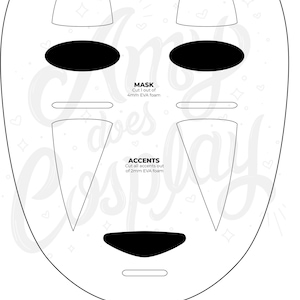 No Face Mask Cosplay Prop Pattern - Etsy