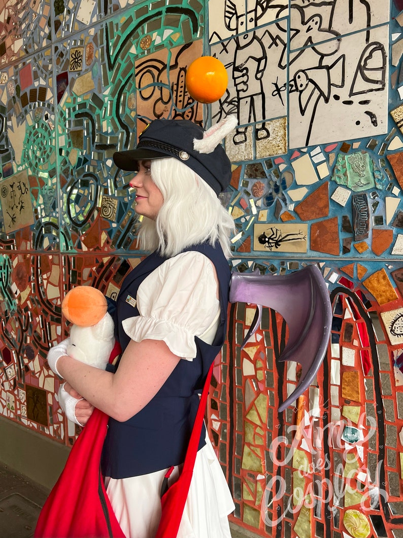 Post Moogle Final Fantasy Cosplay, Ears, Wings and Hat Badge - Etsy