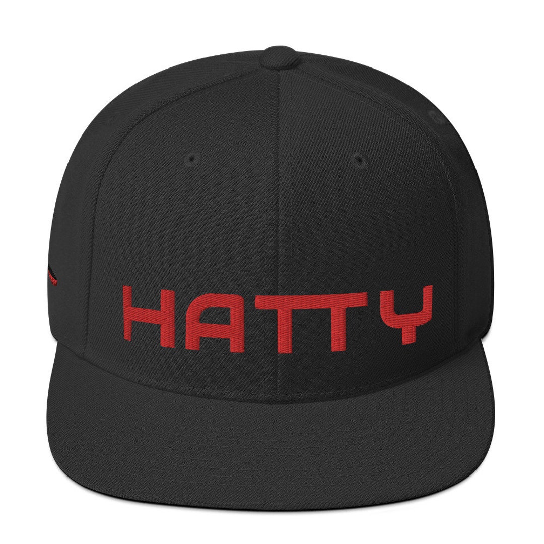 Hockey IQ - HATTY - Hat Trick - Black Hat / Red Embroidery - Structured ...