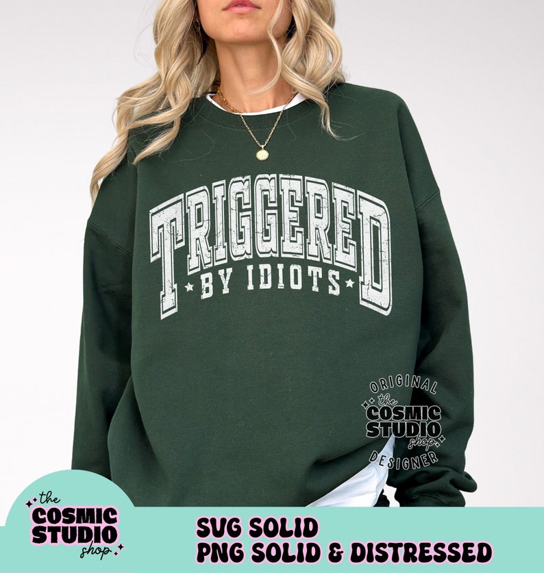 Triggered by Idiots Svg Png, Funny Svg Png, Adult Humor Svg Png ...