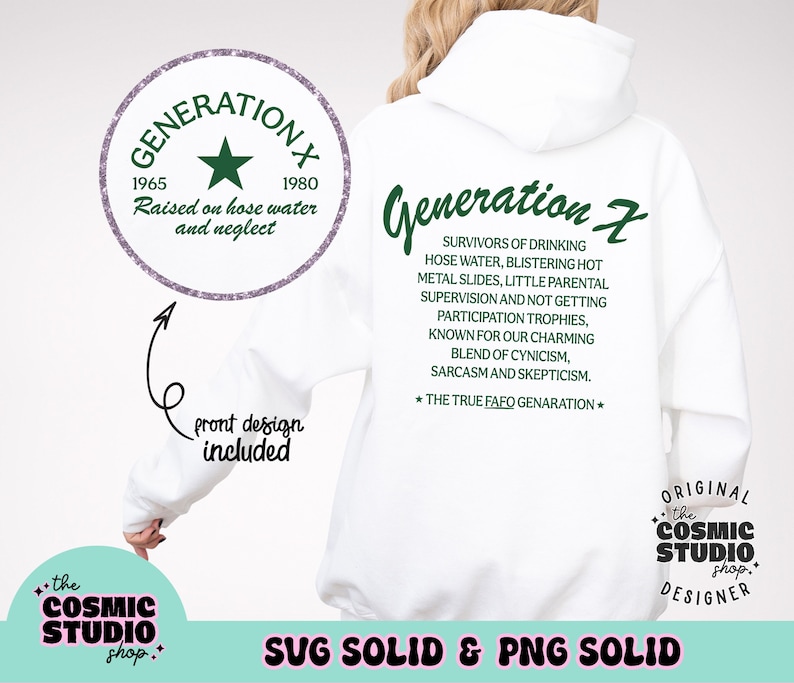 Generación X Svg Png, Generación X Svg Png, Diseño de camisa Gen X, Svg ...