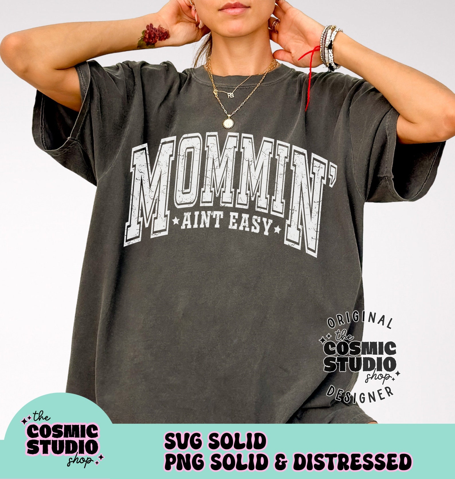 Mommin' Ain't Easy SVG PNG, Varsity Svg Png, Mom Life Svg Png, Mama ...