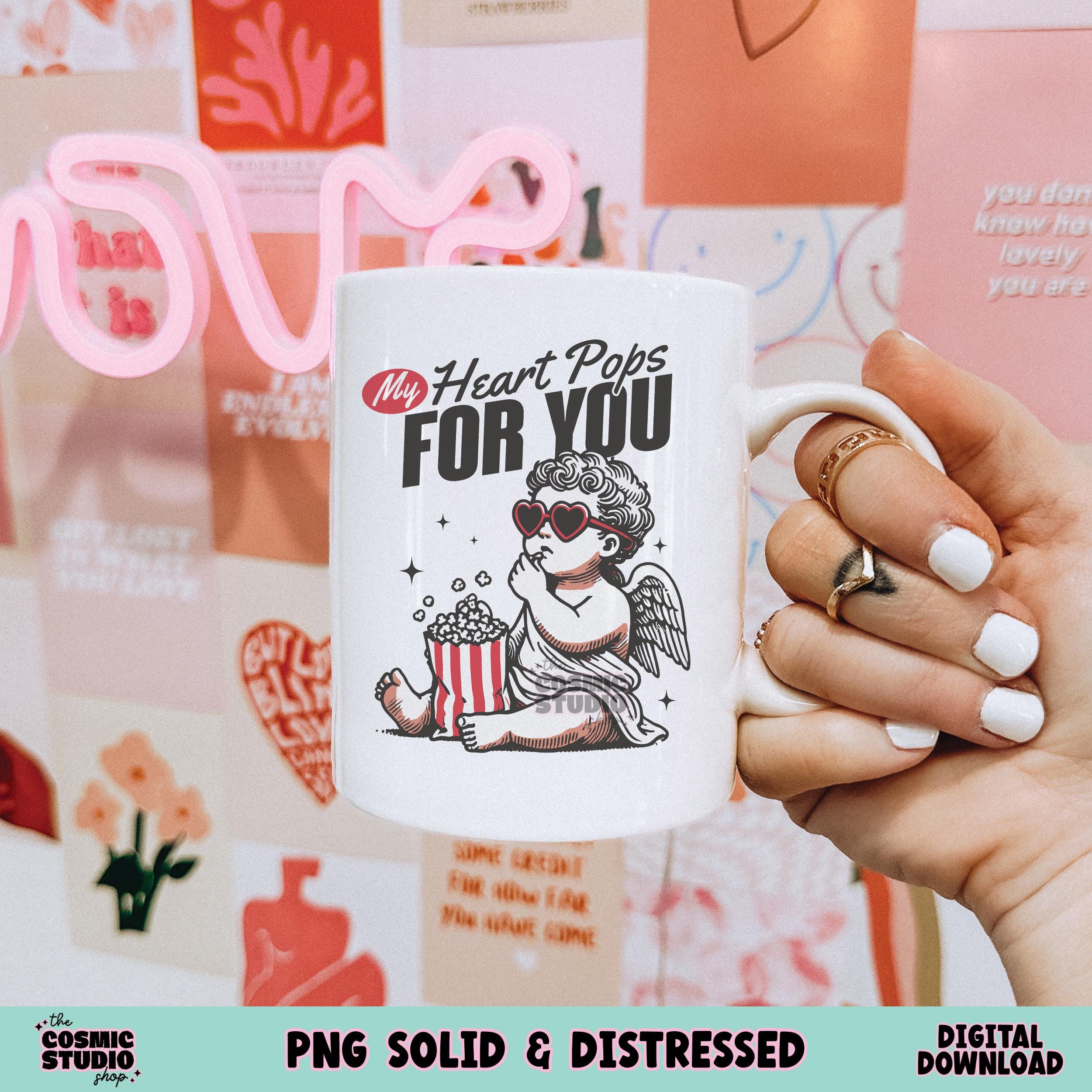 My Heart Pops for You Png, Retro Valentine Png, Retro Cupid Png ...