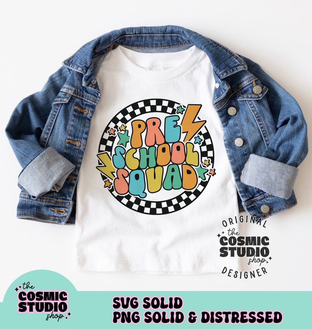 Pre School Squad Svg Png, Retro Back to School Svg Png, Back to School ...