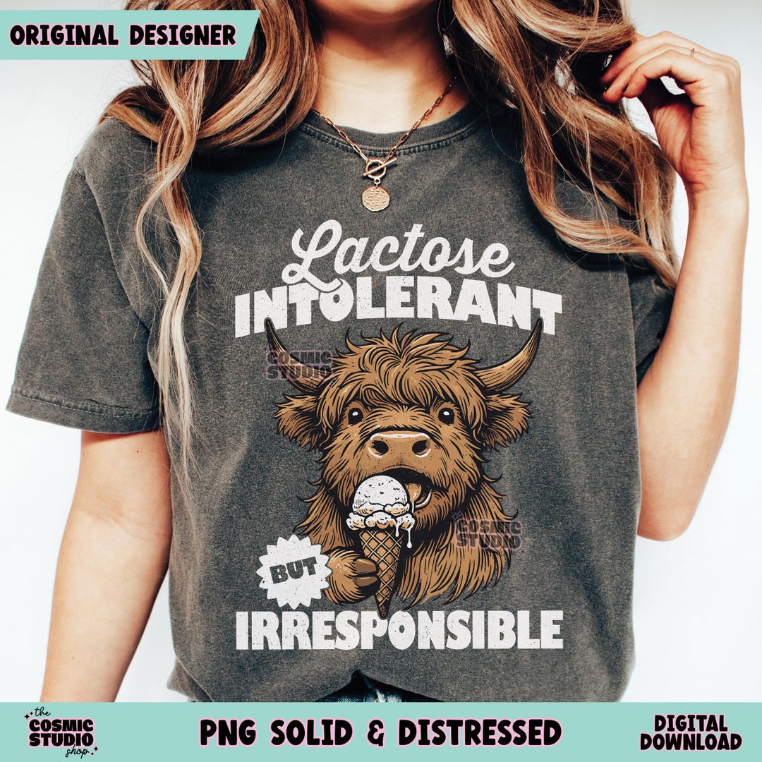 Lactose Intolerant but Irresponsible PNG, Adult Humor Png, Retro Design ...