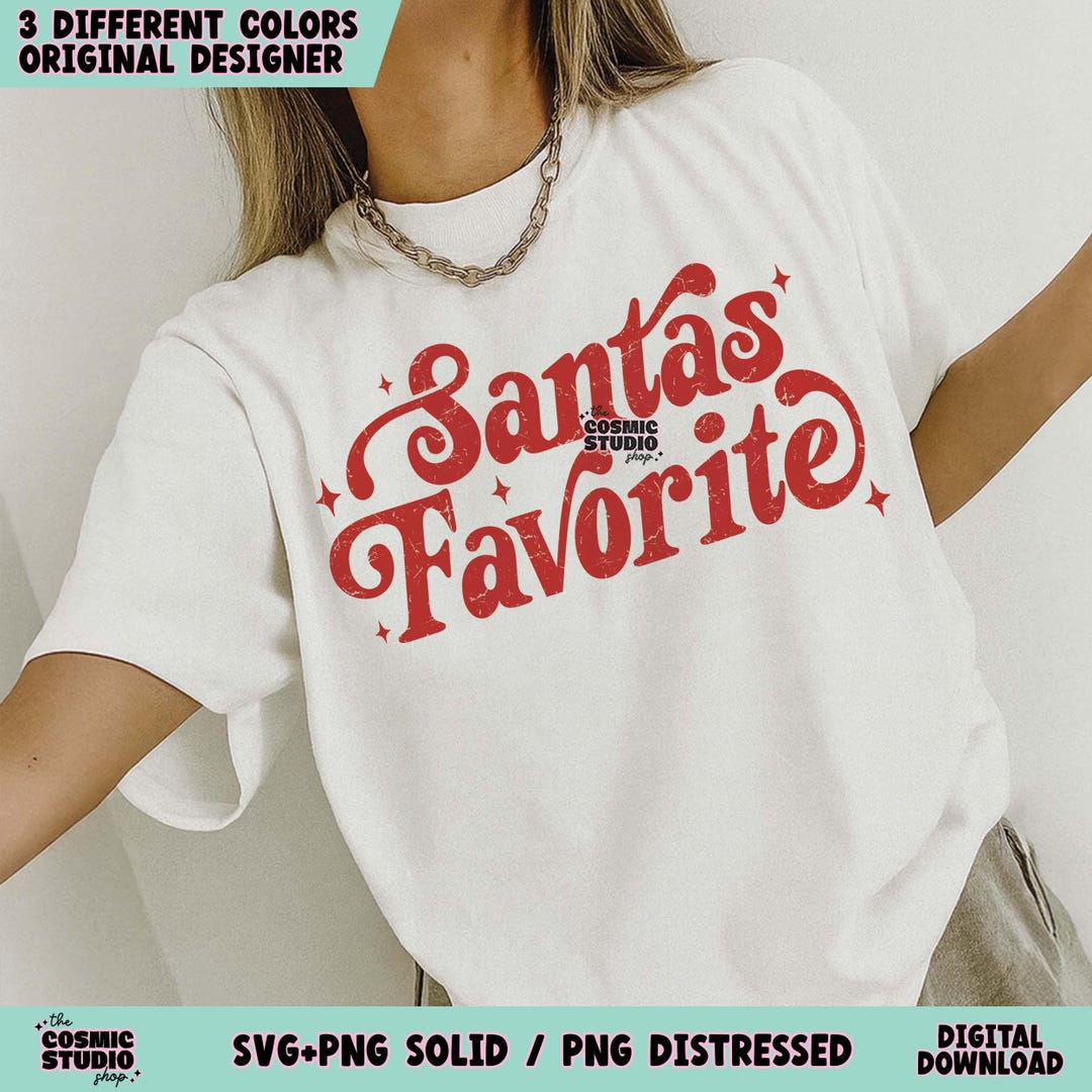 Santa's Favorite Svg Png, Funny Christmas, Retro Christmas Design ...