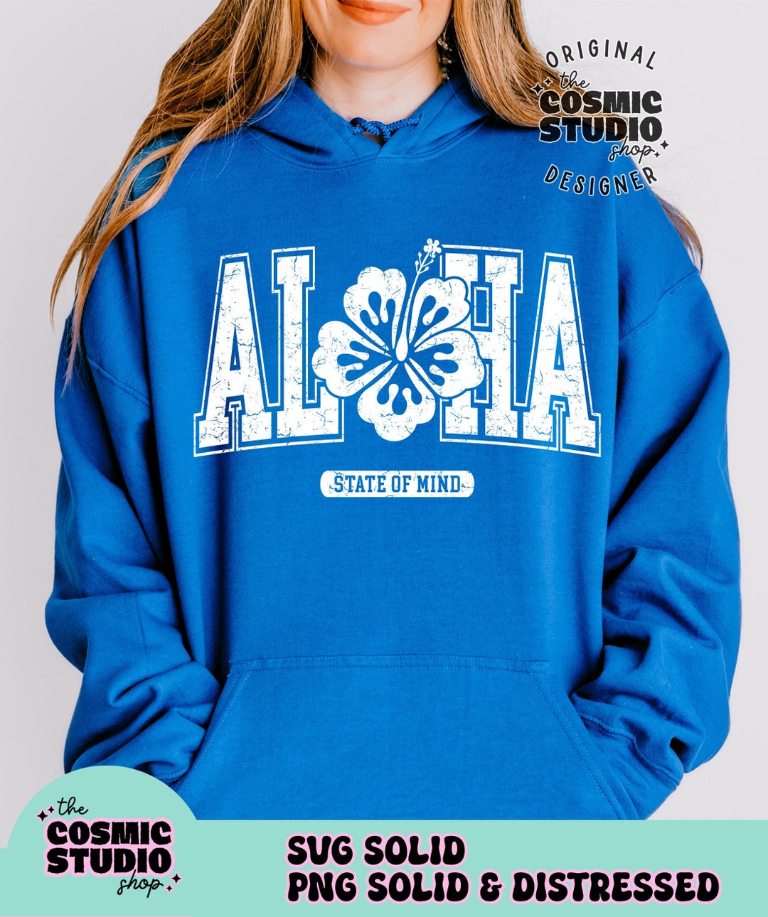 Aloha State of Mind SVG PNG: Varsity Hawaii Design (digital Download ...