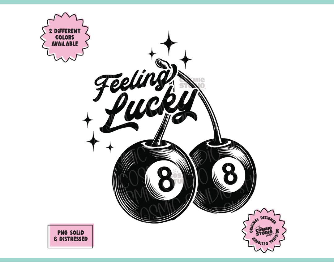 Eight Ball Cherry Png, Lucky Png, Retro Lucky Ball Png, Trendy Png ...