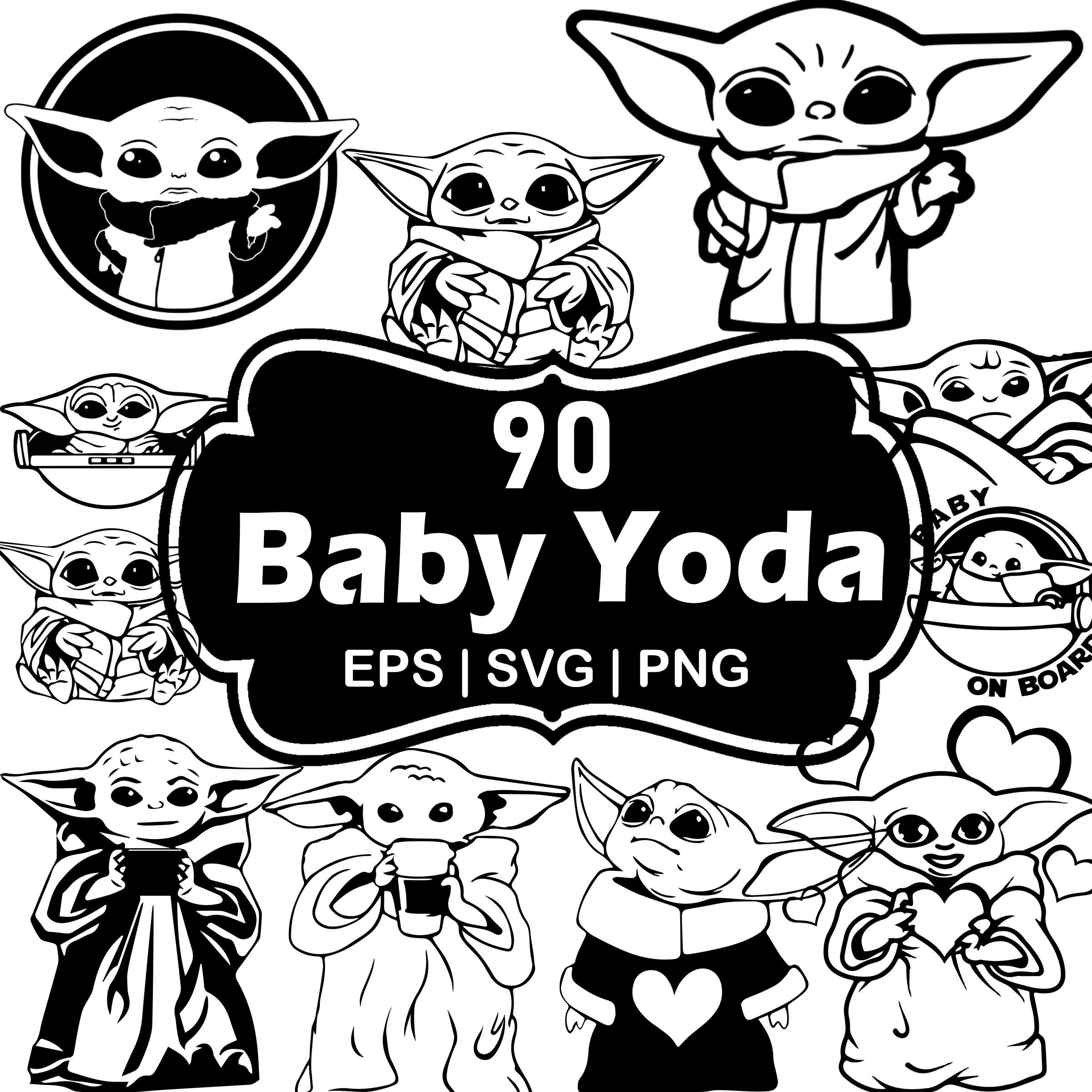 Baby Yoda Svg Grogu Svg Baby Yoda Clipart Yoda Svg Bundle Baby Yoda Cut ...