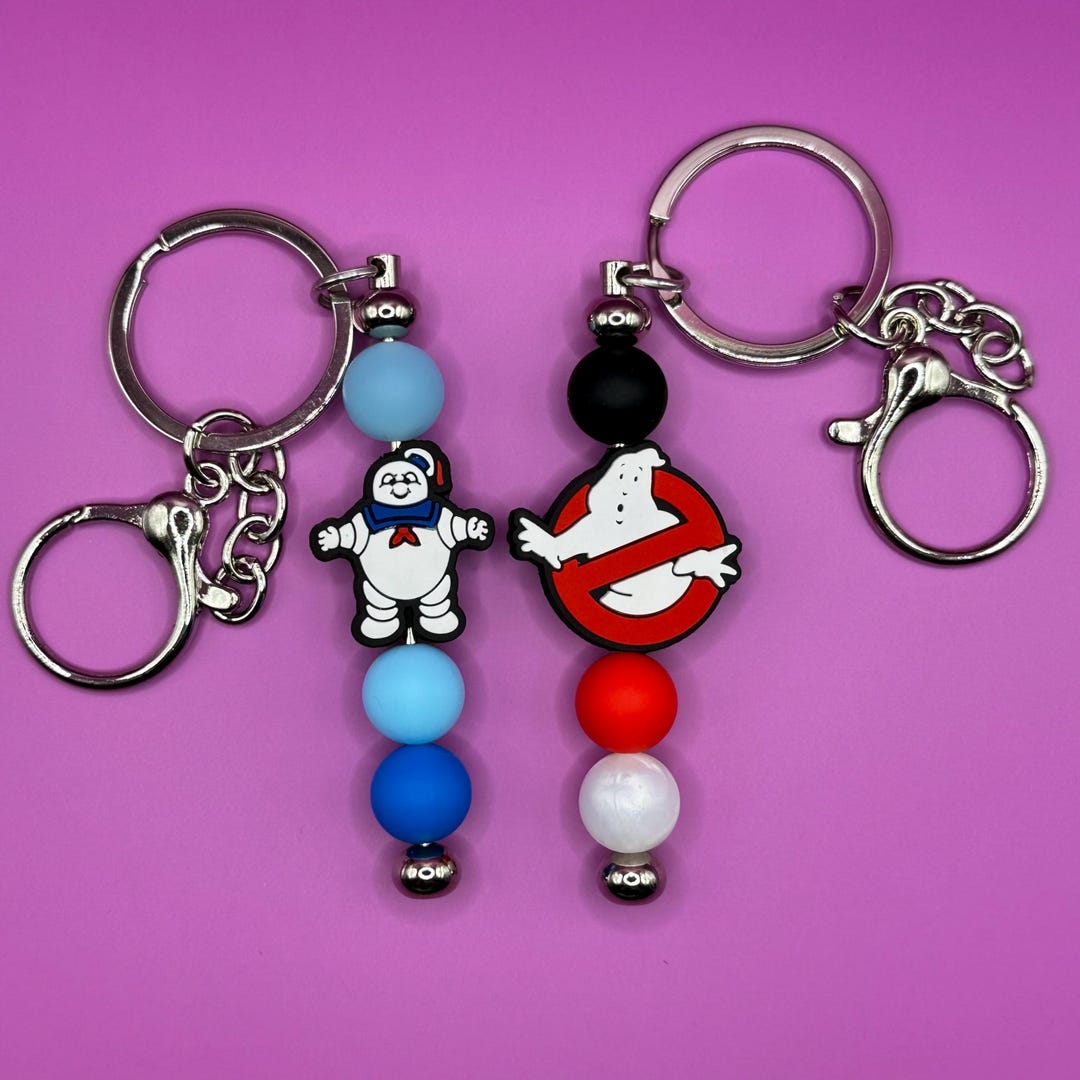 Ghostbusters Keychain or Bag Charm | Who You Gonna Call | 80s Movie ...