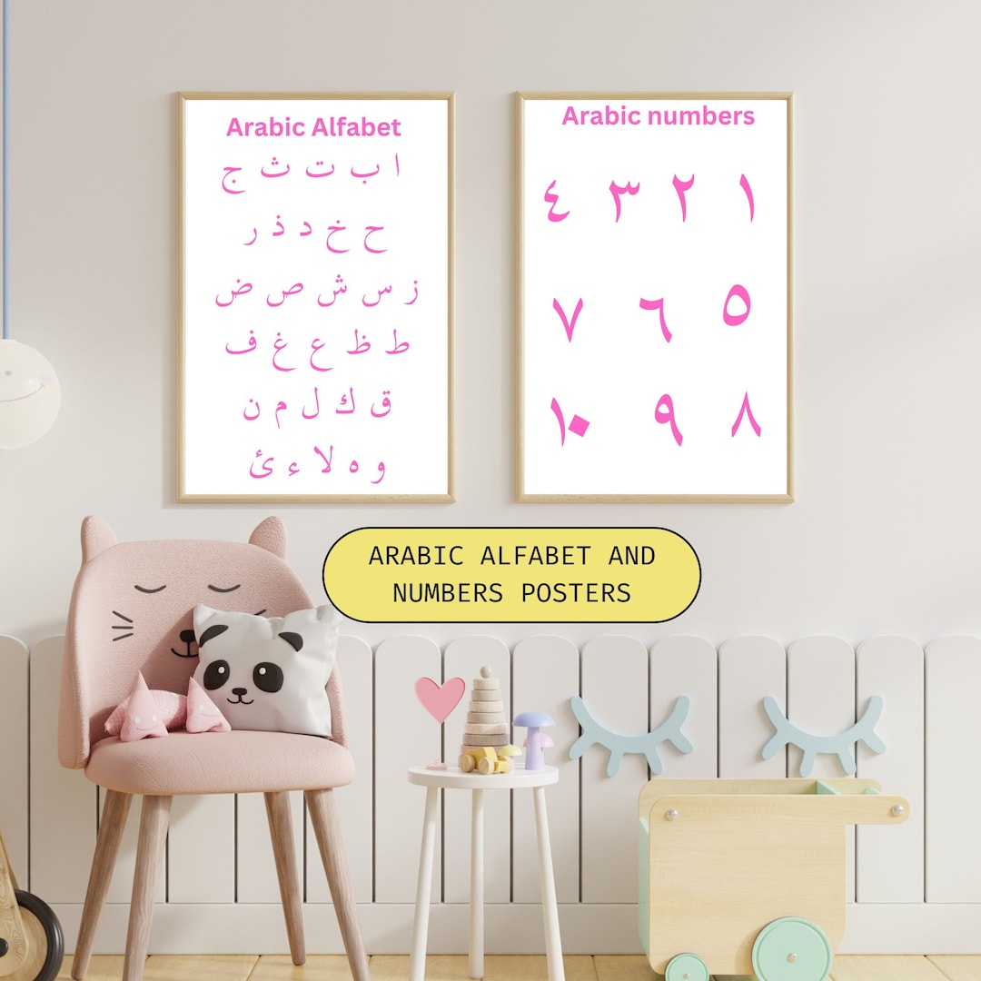 Arabic Alphabet & Numbers Posters – Educational Kids Room Decor (PDF ...