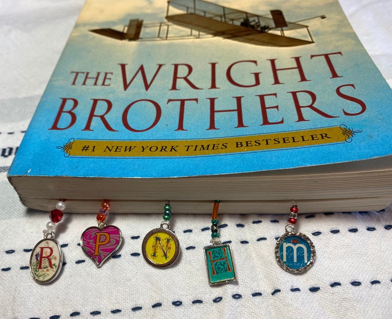 Beaded Bookmark Alphabet Charm Handmade, Czech Glass Beads - Etsy