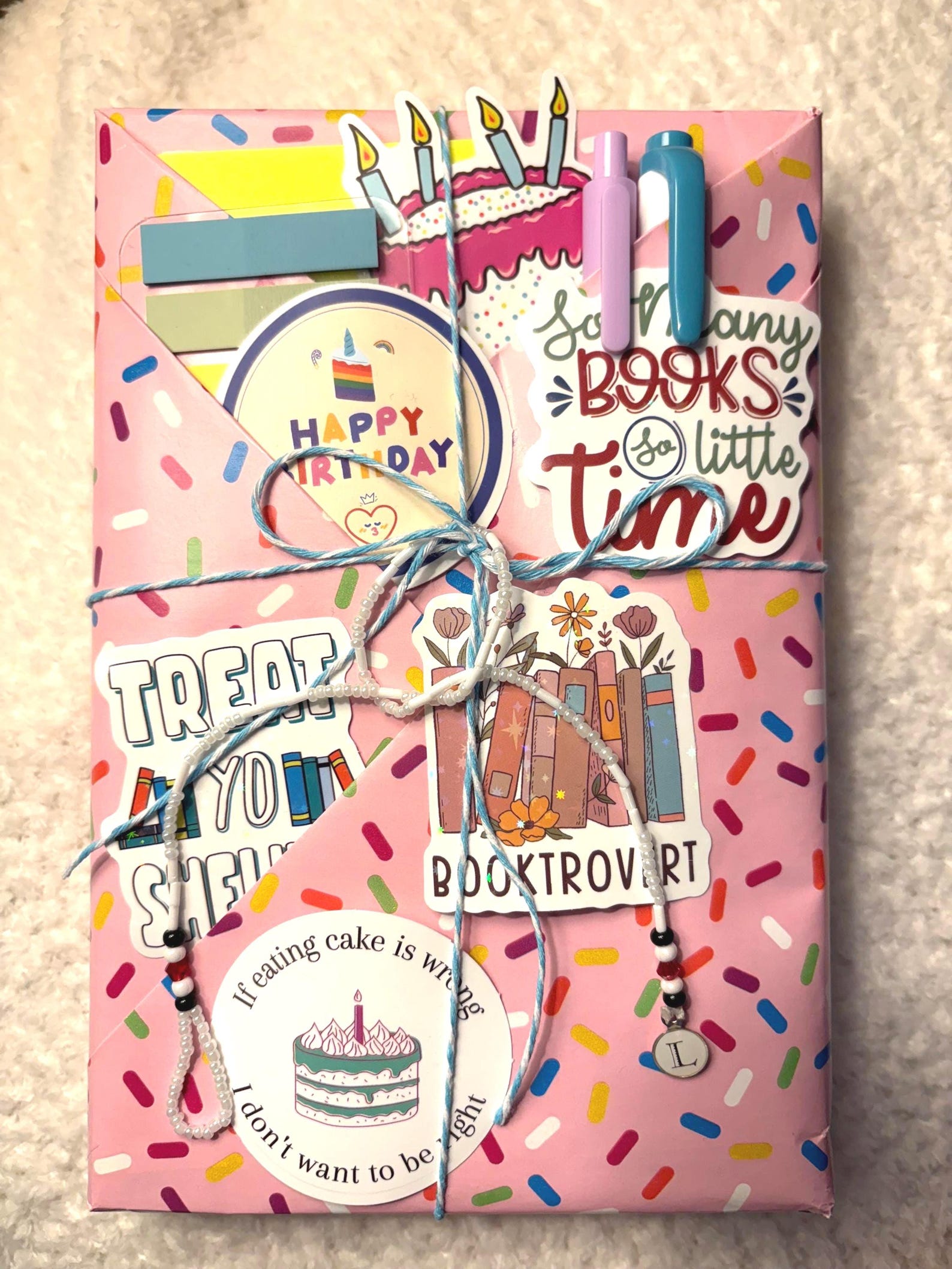 Blind Date With a Book: Birthday Gift With Stickers and Bookmark - Etsy