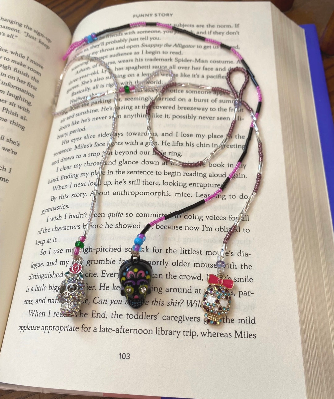 Beaded Bookmark - Sugar Skulls | Day of the Dead - Etsy