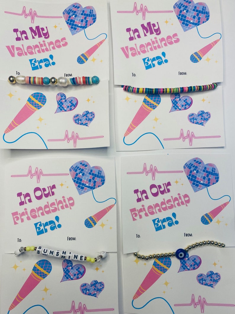 Bracelet Valentine's Card for School Printable. in My Valentine Era ...