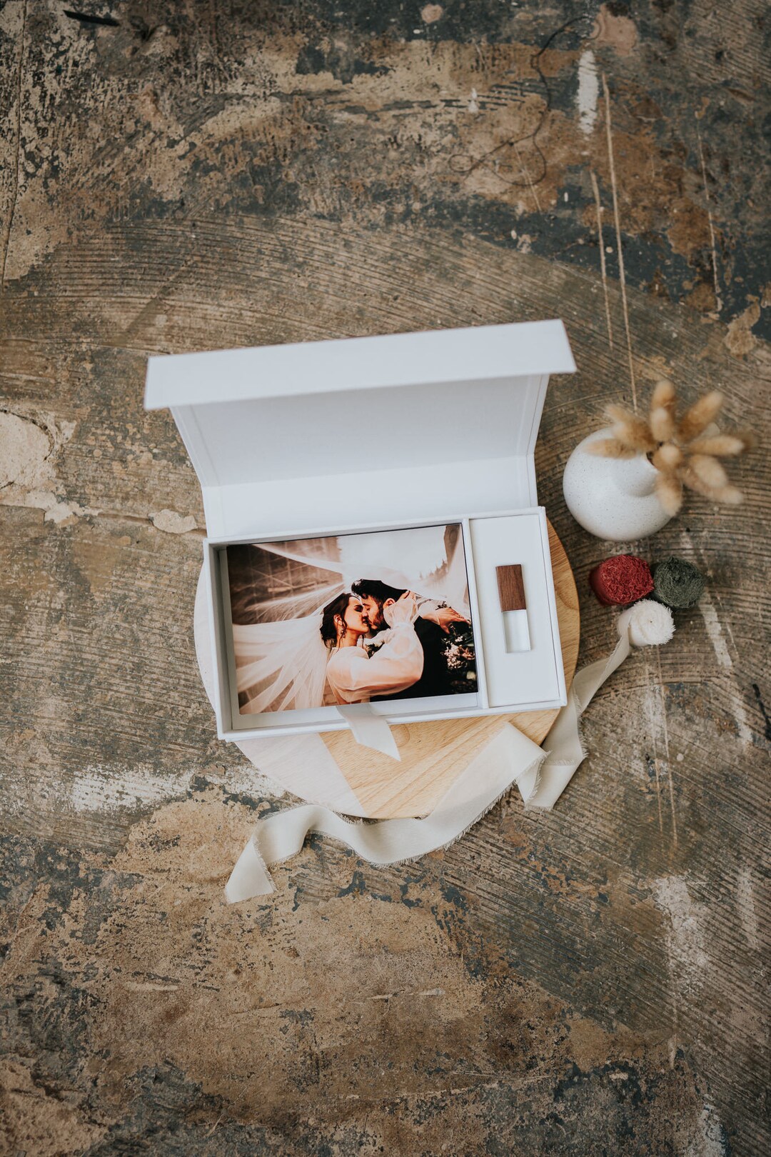 Linen Photo Box 4x6 for Prints and USB - Etsy UK