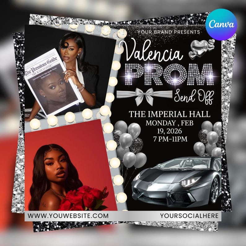 Prom Send off Flyer, DIY Canva Template (instant Download) - Etsy