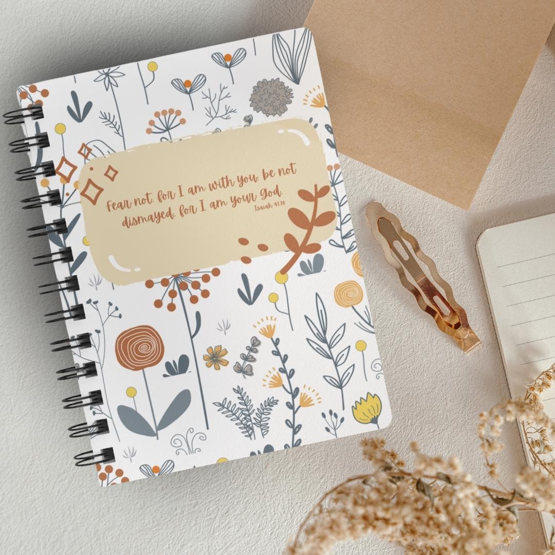 Faith Journal, Isaiah 41:10, Christian Sermon Notes Notebook ...