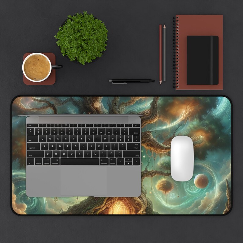 Enchanted Forest Fantasy Custom Desk Mat, Fantasy Non-slip Desk Mat ...