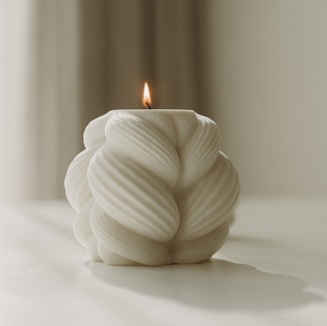 BRAID CANDLE flower Candle, Large Braid Candle Unique Home Decoration ...