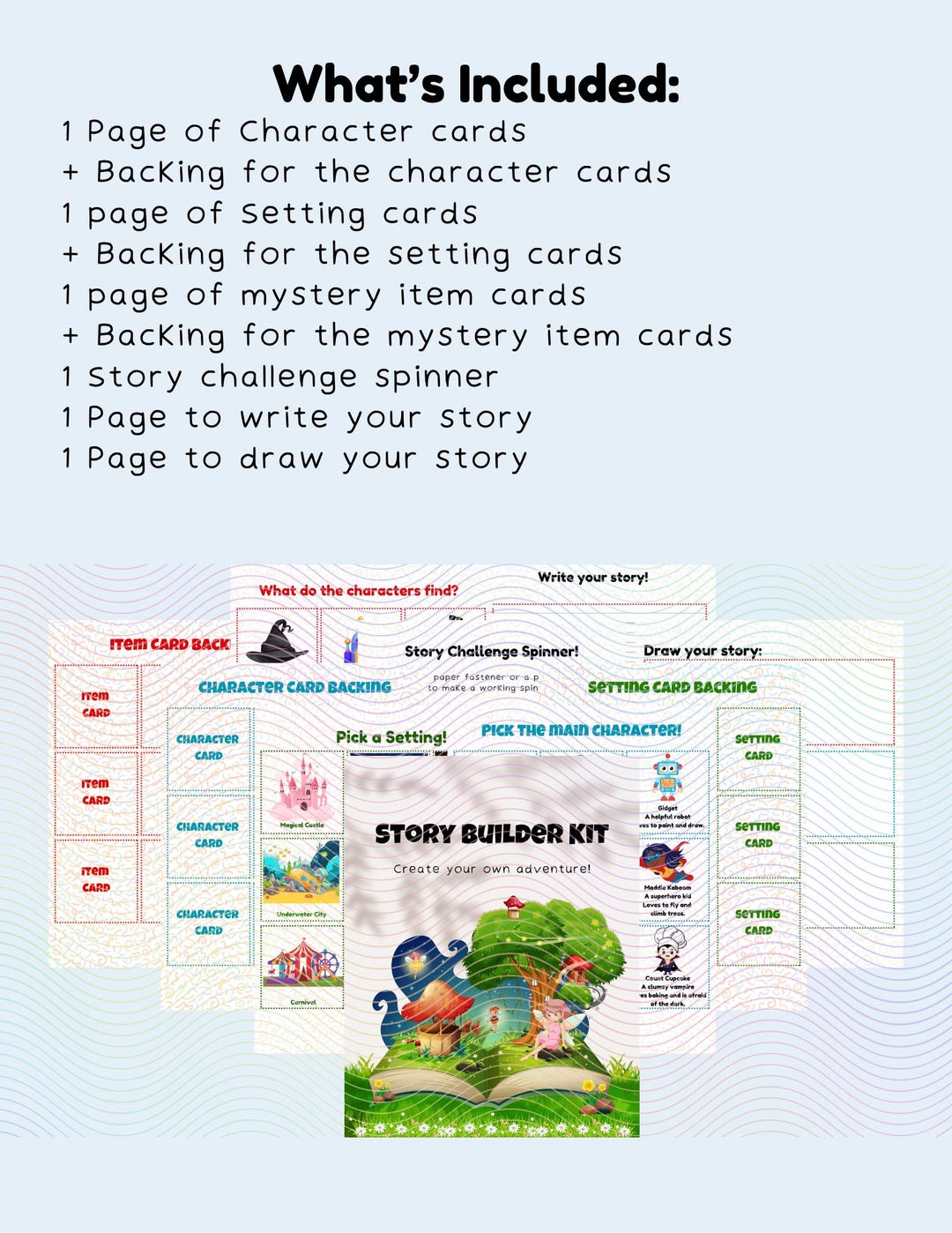 Story Builder Kit - Create Your Own Adventure! - Etsy