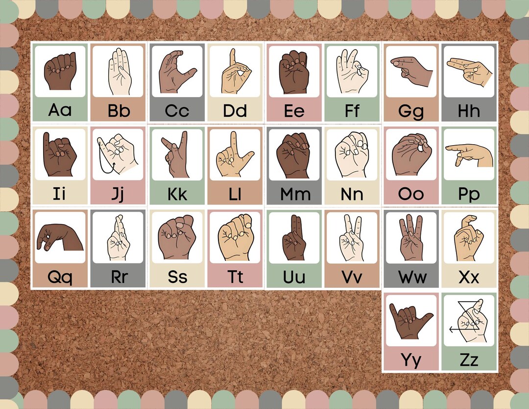 ASL Alphabet Flashcards | American Sign Language Printables | Classroom ...