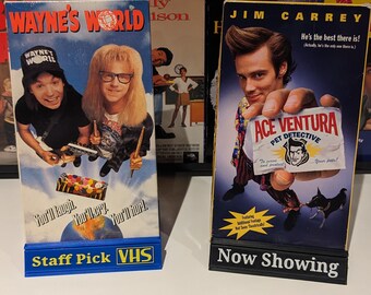 4-pack Vhs Tape Wall Display Shelf Stand Movie Collection - Etsy