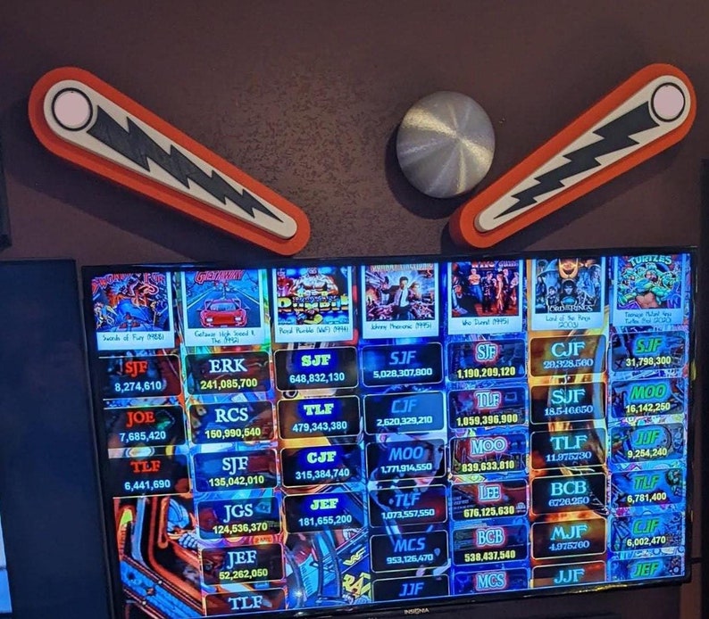 GIANT 15" Wall Mountable Pinball Flippers With Ball - Etsy